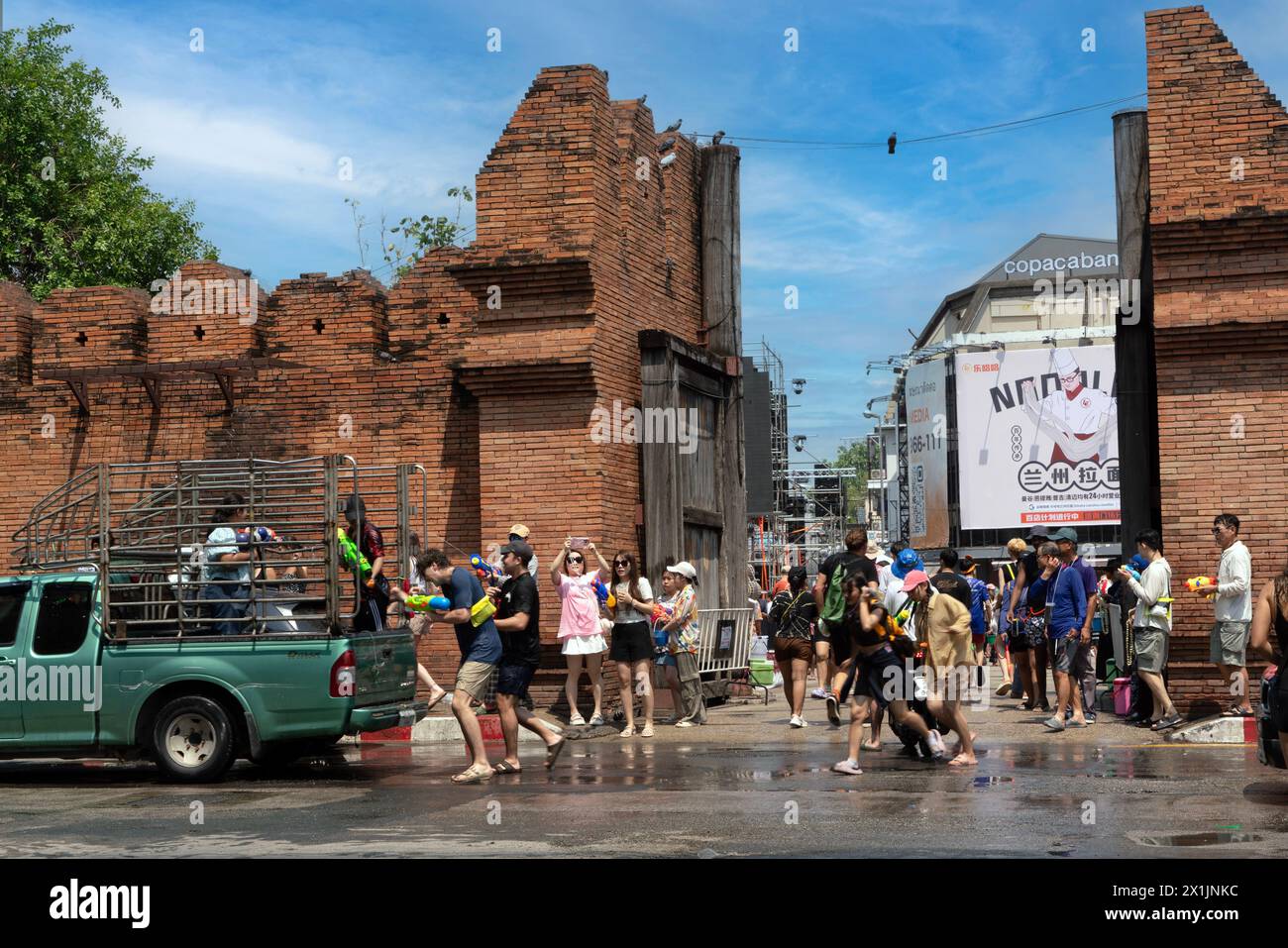 CHIANG MAI - APRIL 13, 2024 ; Songkran Festival is celebrated in a ...