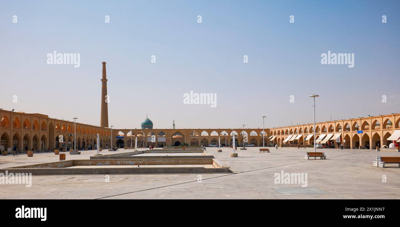 Panoramic view of the Imam Ali Square in the historic center of Isfahan ...