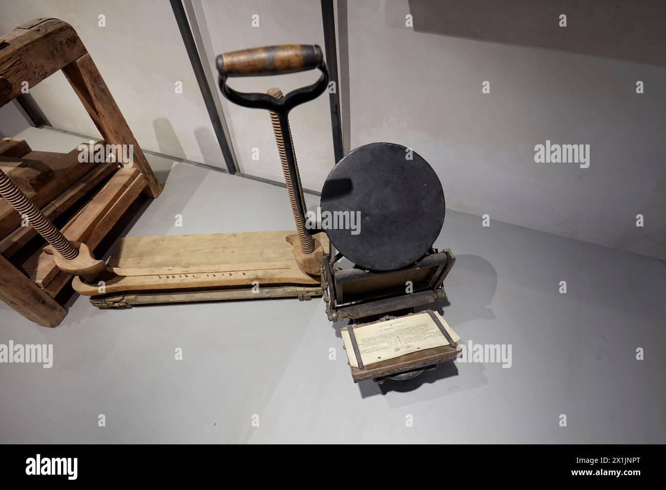 Old book binding tools displayed in the Armenian ethnographic museum at ...