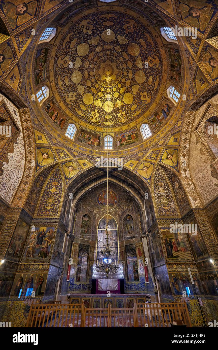 Interior view of the 17th century Holy Bethlehem Church of New Julfa ...