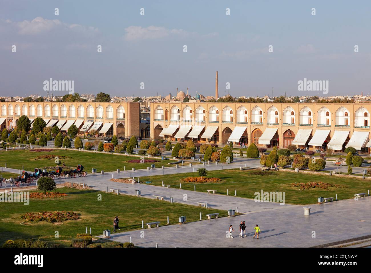 Elevated view of the Naqsh-e Jahan Square from the upper terrace of the ...