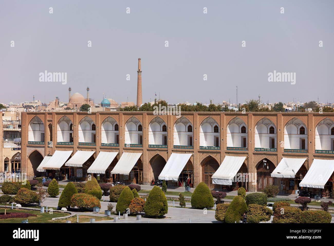 Elevated view of the Naqsh-e Jahan Square from the upper terrace of the ...