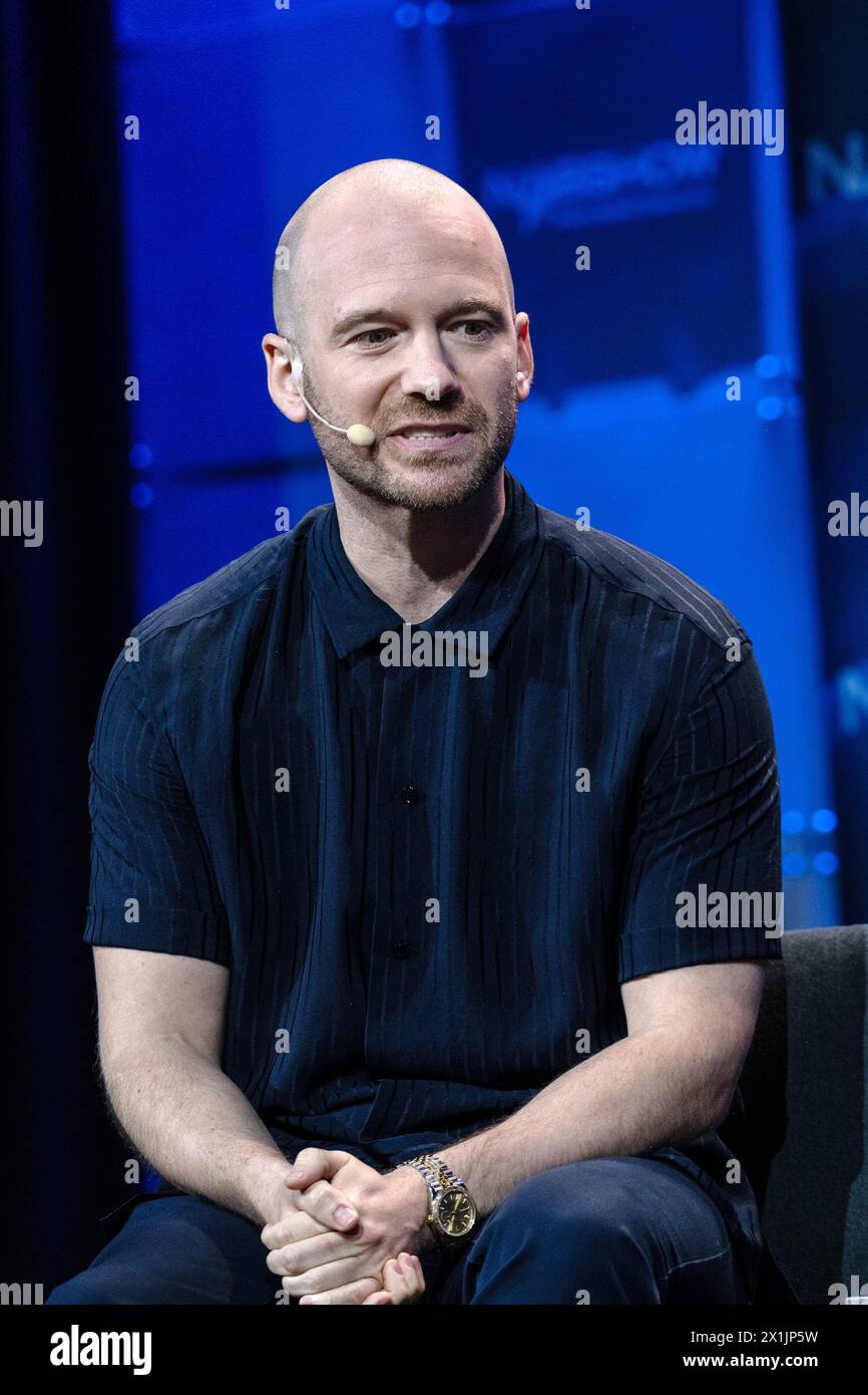 Las Vegas, NV, USA. 16th Apr, 2024. Sean Evans speaks during Heating Up ...