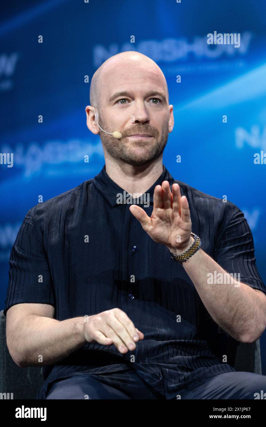 Las Vegas, NV, USA. 16th Apr, 2024. Sean Evans speaks during Heating Up ...
