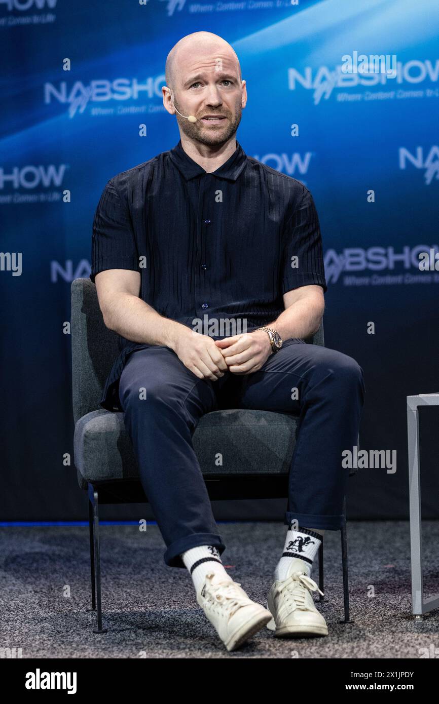 Las Vegas, NV, USA. 16th Apr, 2024. Sean Evans speaks during Heating Up ...