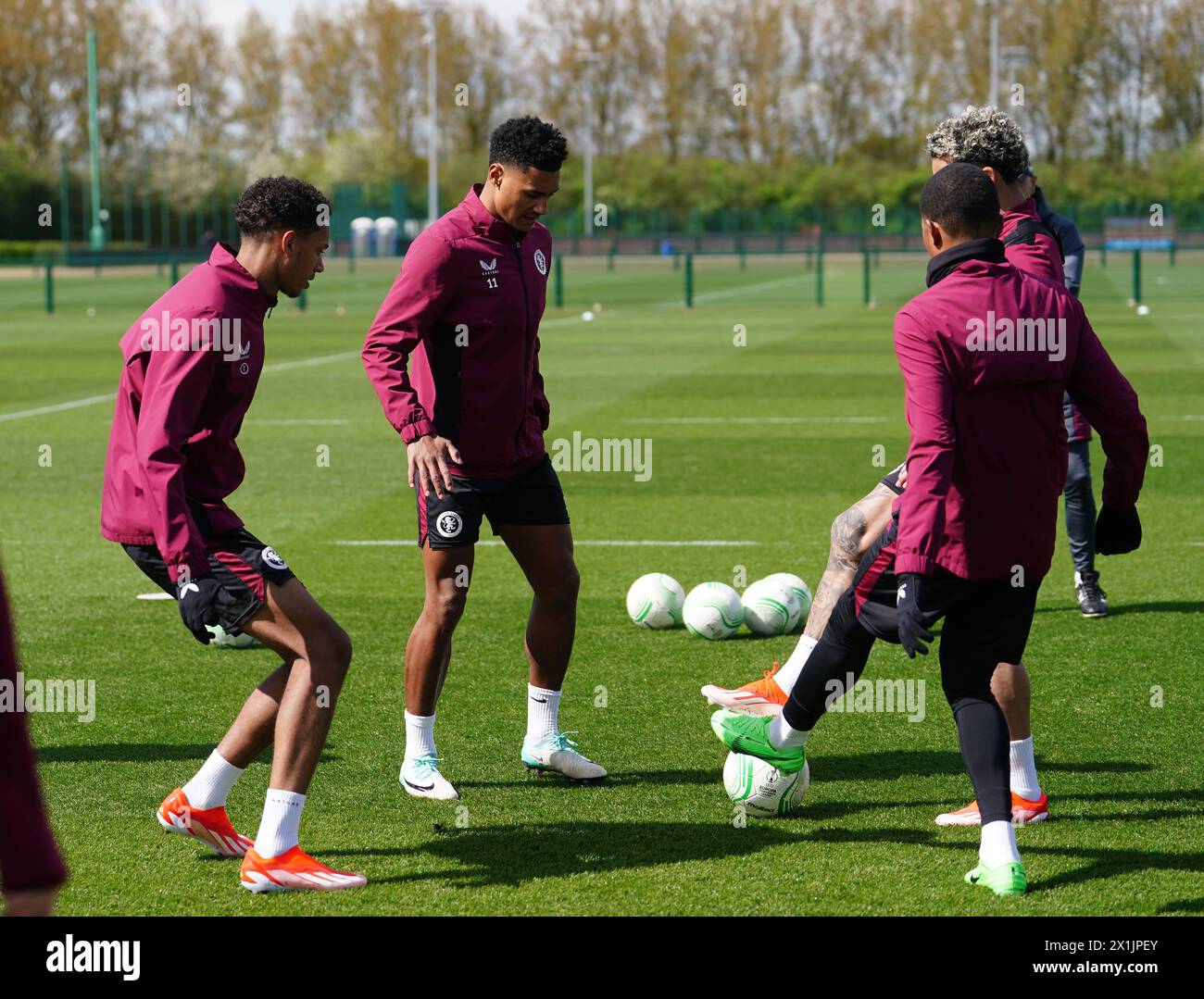 Aston Villa's Ollie Watkins during a training session at the Bodymoor ...