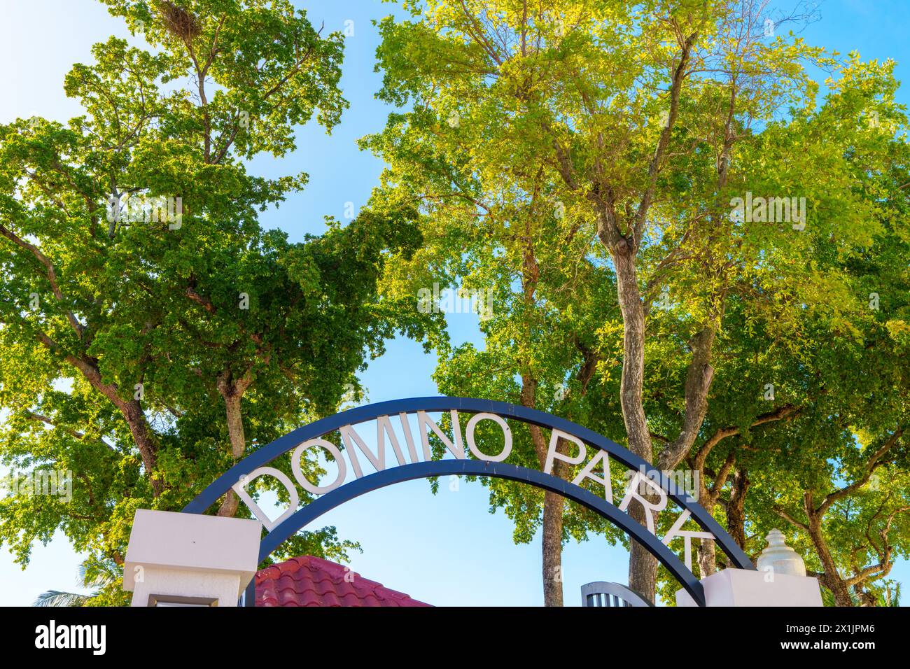 Domino Park Miami Calle Ocho sign Stock Photo - Alamy