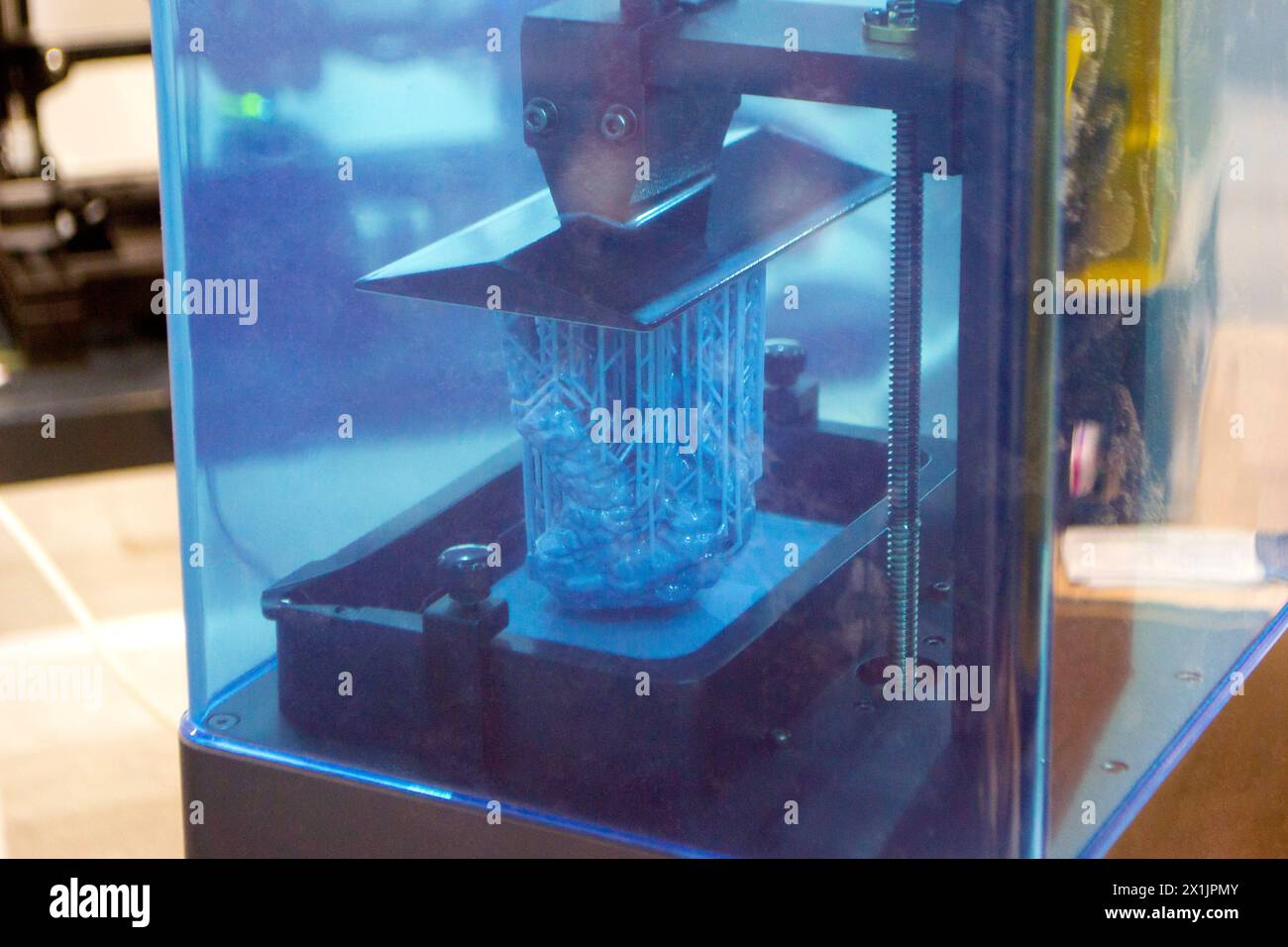 Process SLA 3D printing. Process printing on 3D printer by SLA printing ...