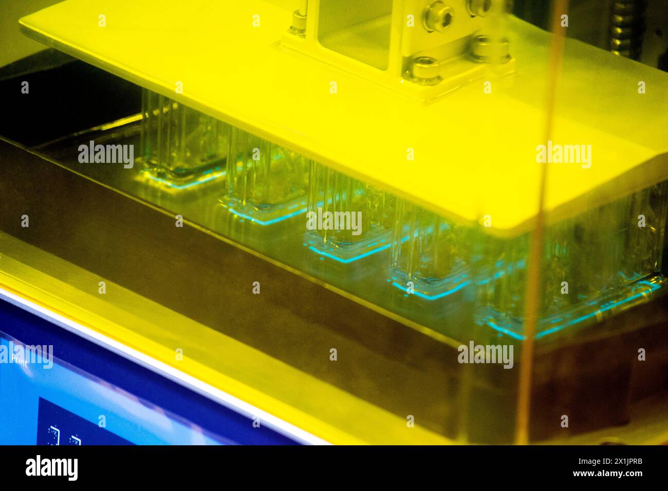 Process SLA 3D printing. Process printing on 3D printer by SLA printing ...