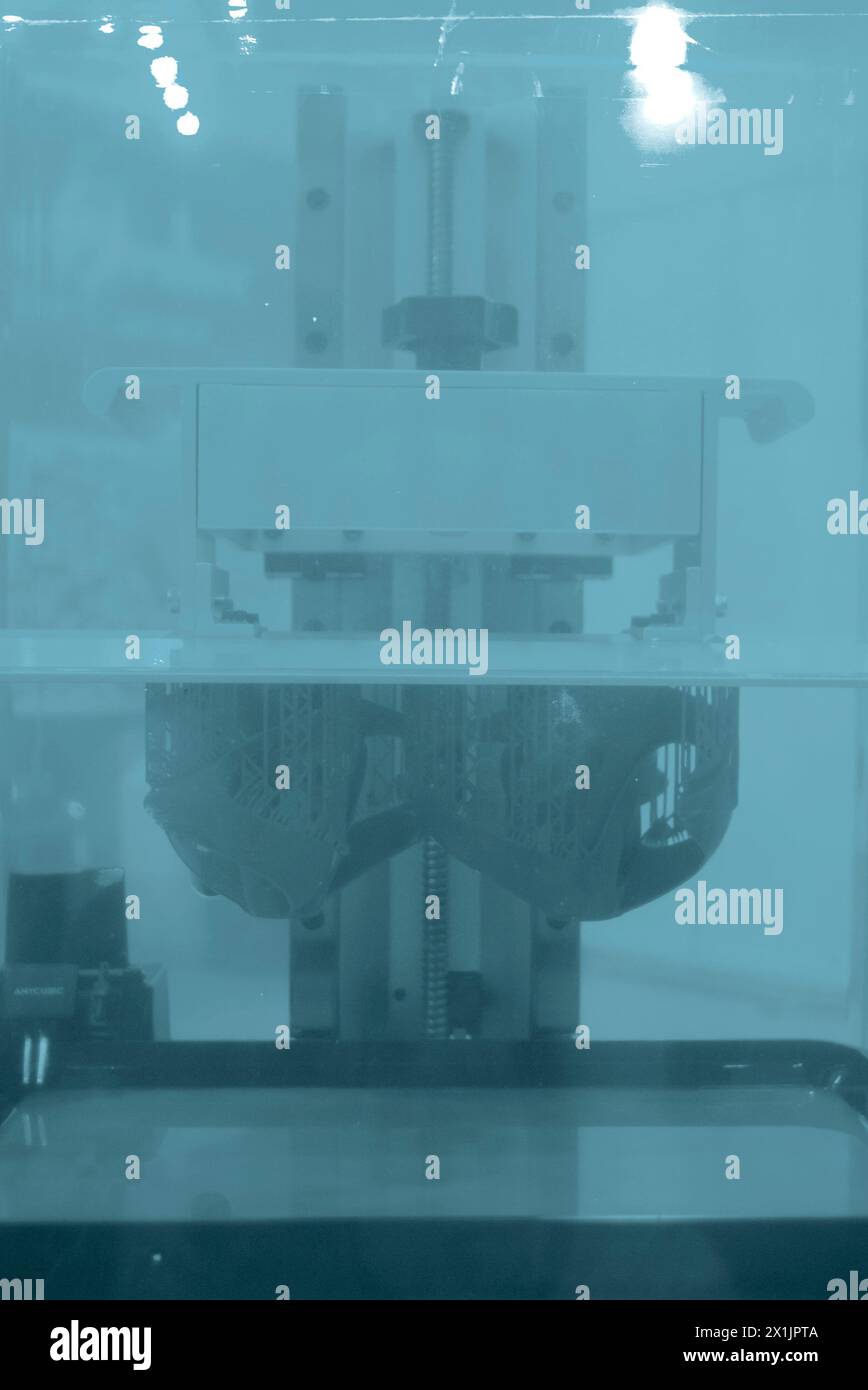 Process SLA 3D printing. Process printing on 3D printer by SLA printing ...