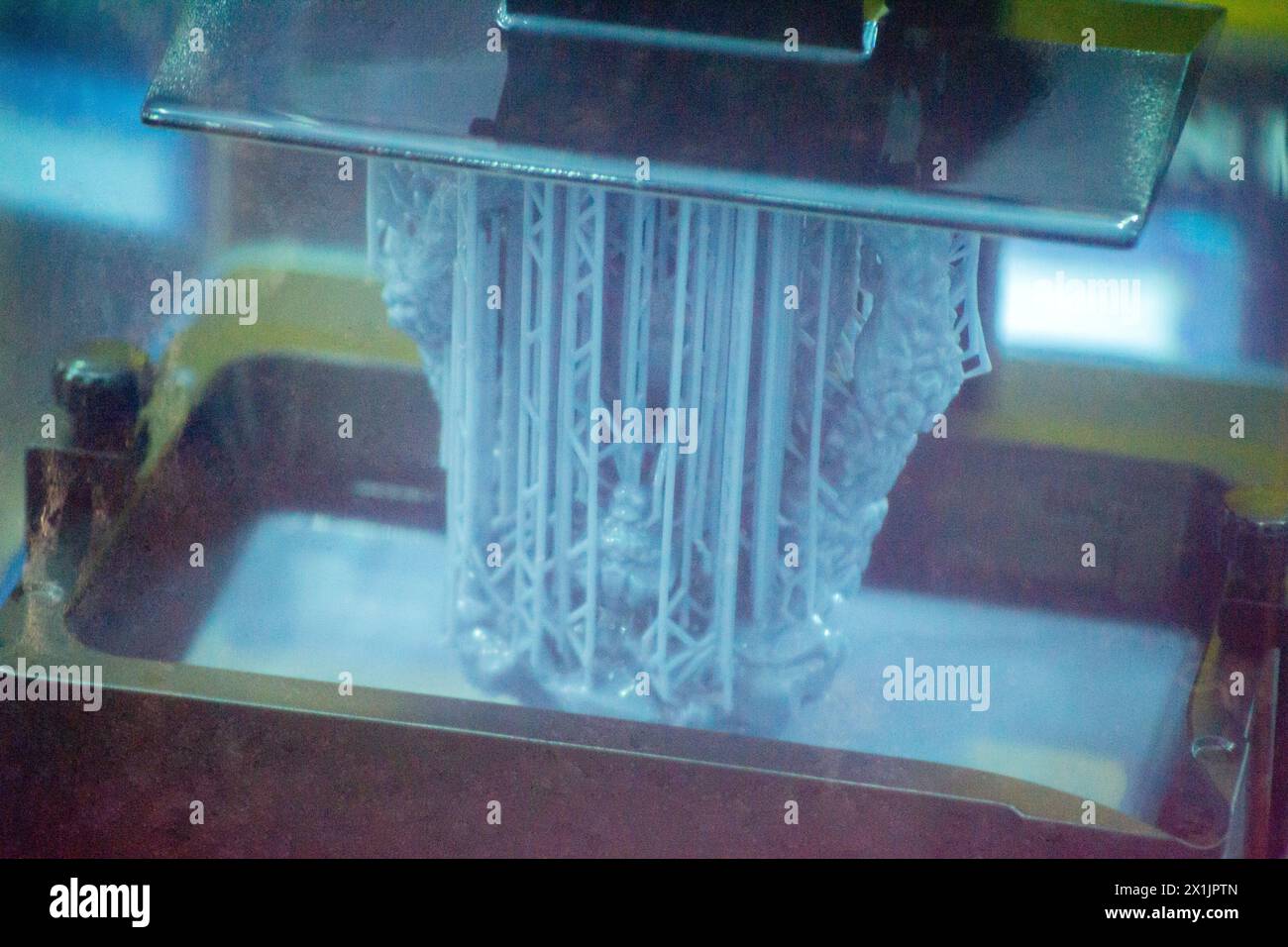 Process SLA 3D printing. Process printing on 3D printer by SLA printing ...