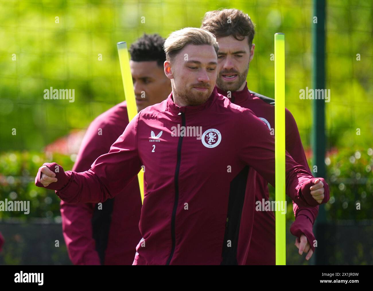 Aston Villa's Matty Cash during a training session at the Bodymoor ...