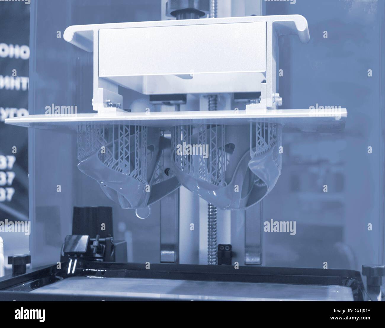 Process SLA 3D printing. Process printing on 3D printer by SLA printing ...