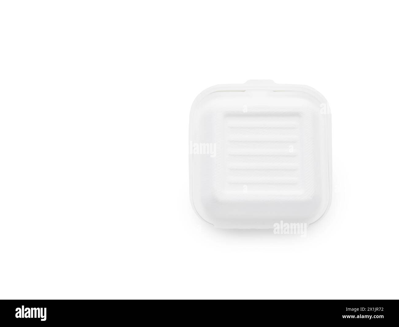White square container for food takeaway burger top view isolated on ...