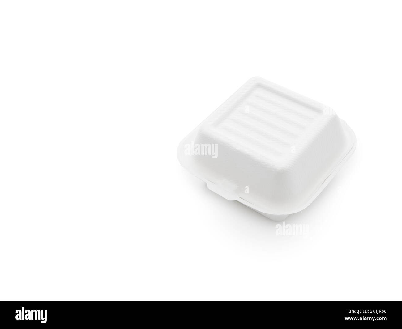 White square container for food takeaway burger top view isolated on ...