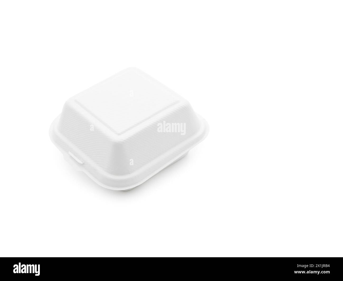 White square container for food takeaway burger top view isolated on ...