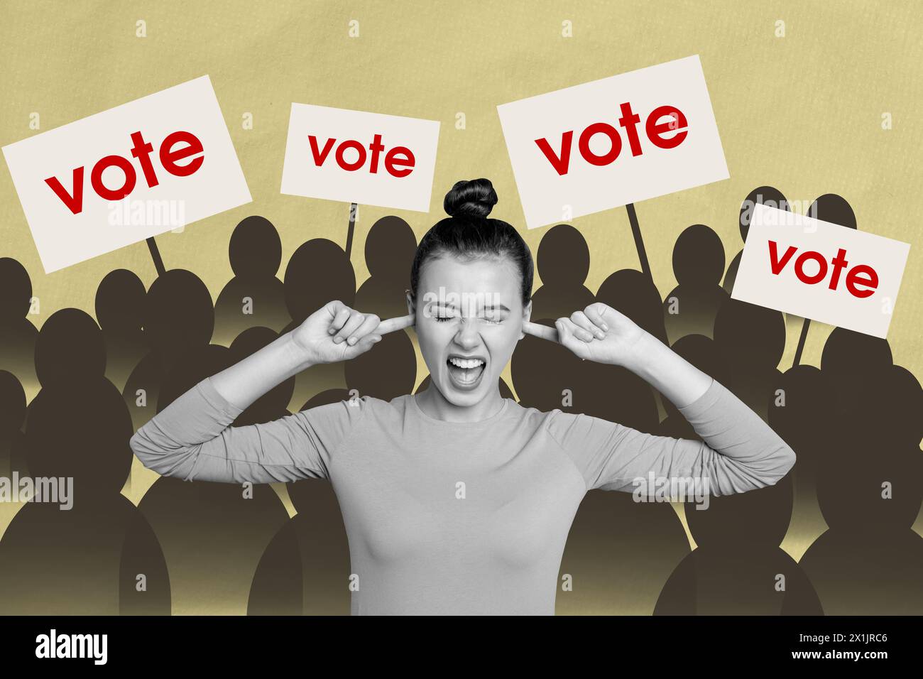 Composite sketch image trend photo collage of black white silhouette ...