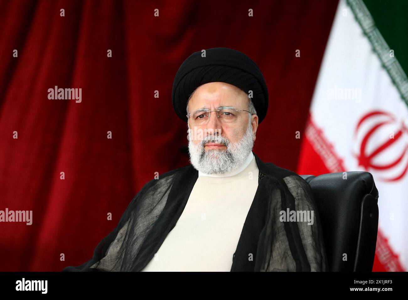 Iranian President Ebrahim Raisi attends a parade marking National Army ...