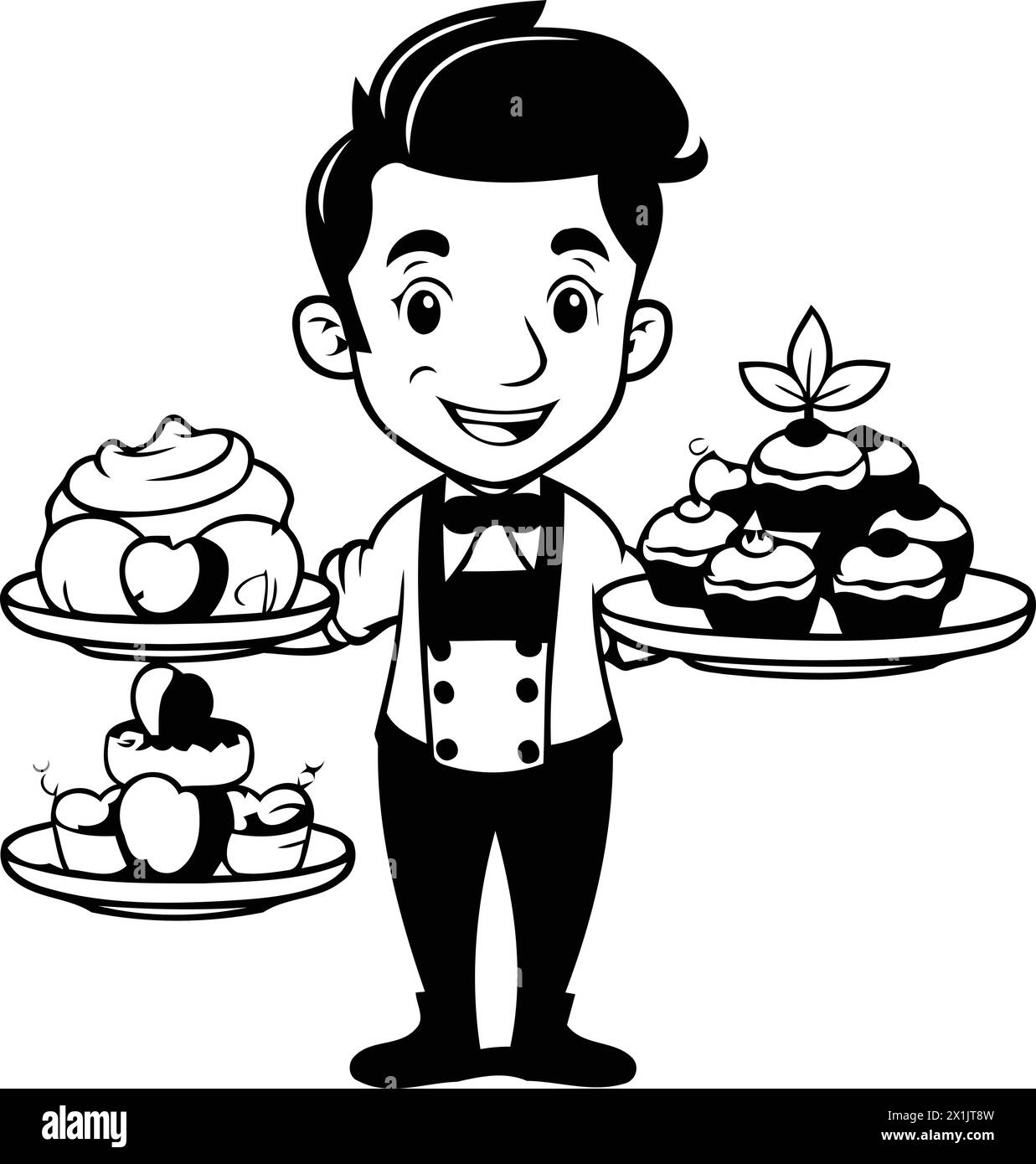 Tray cakes Stock Vector Images - Alamy
