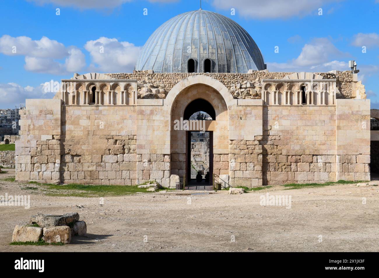 View at the roman citadel at Amman on Jordan Stock Photo - Alamy