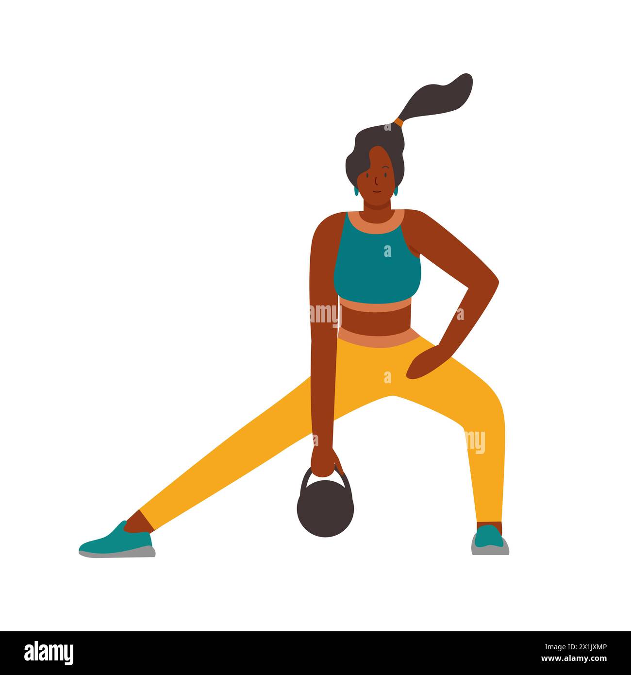 Girl legs workout with dumbbell. Girl with sport equipment, fitness gym ...