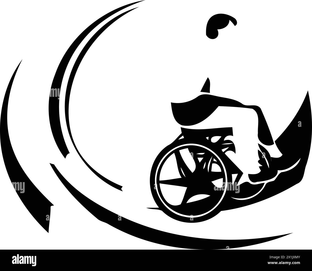 Wheelchair vector logo design template. Disabled person in wheel chair ...
