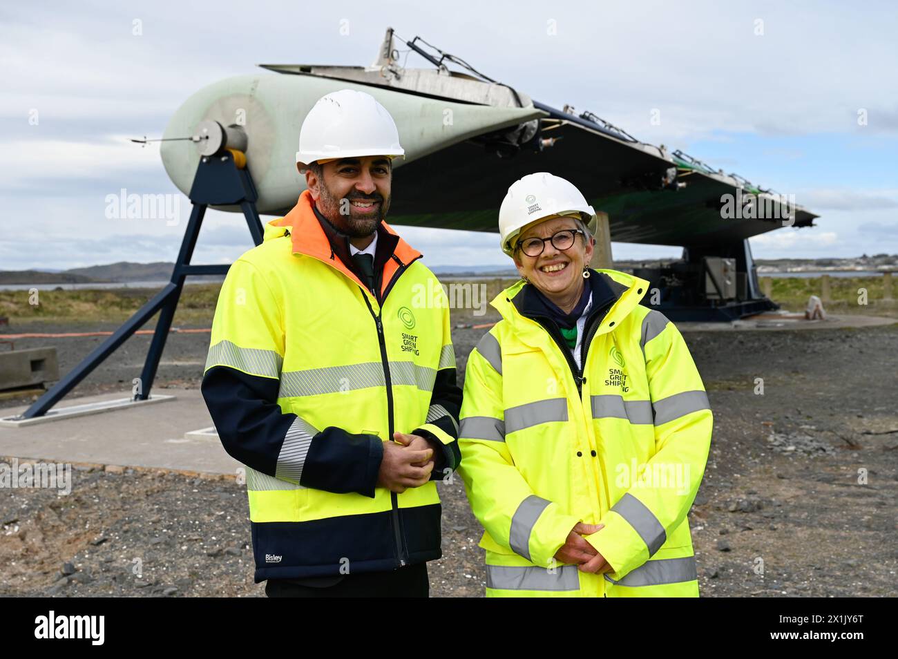 First Minister Humza Yousaf with Smart Green Shipping CEO Diane Gilpin ...