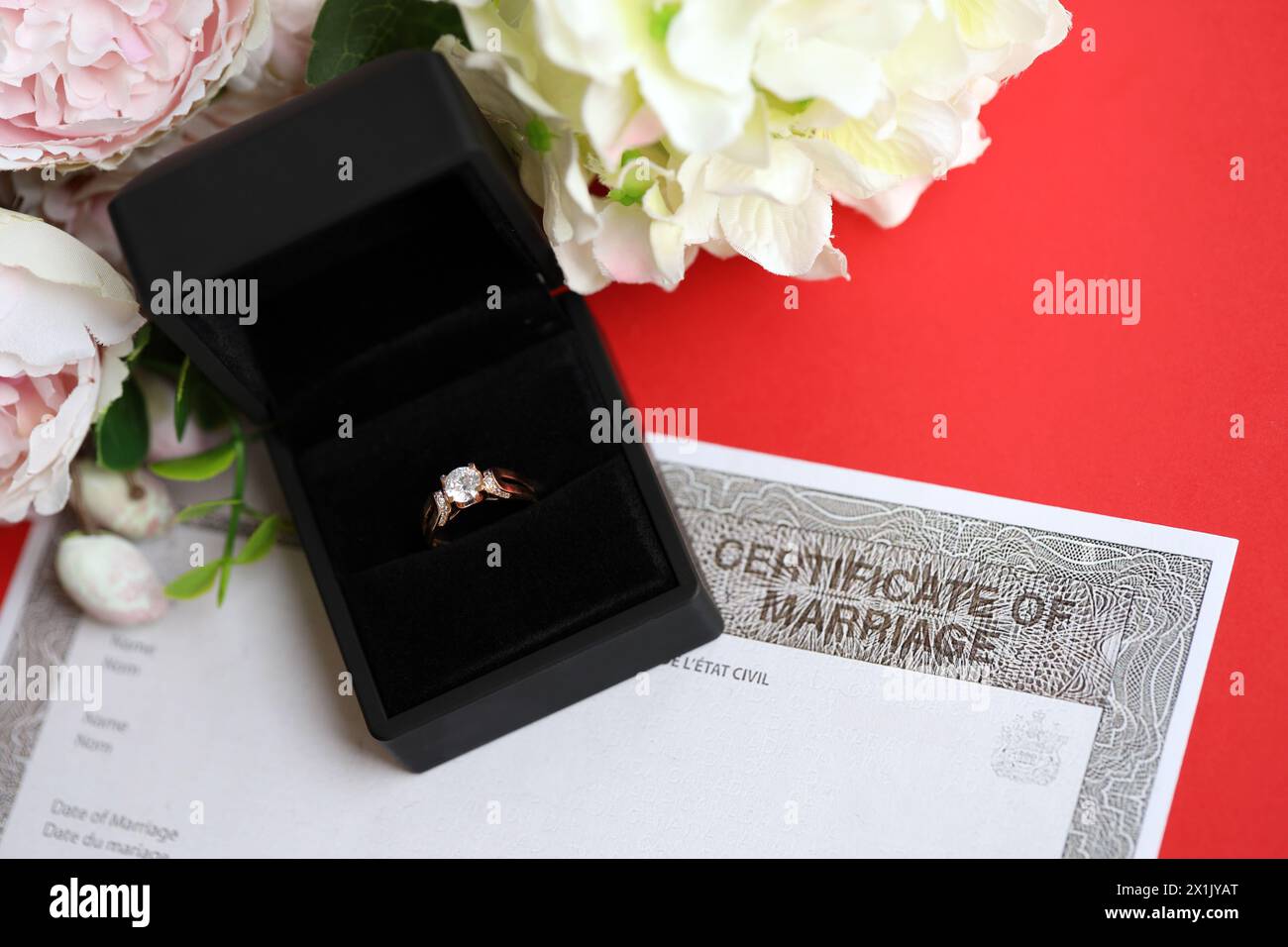 Canadian Certificate of registration of marriage blank document and ...