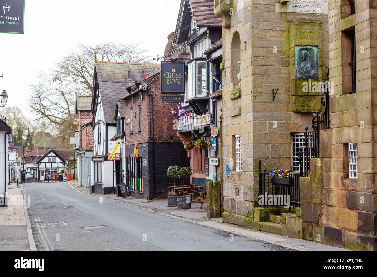 Early morning on King Street in Knutsford, Cheshire,England Stock Photo ...