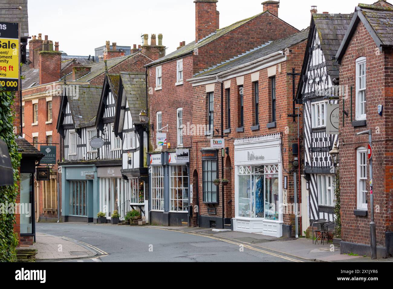 Early morning on King Street in Knutsford, Cheshire,England Stock Photo ...