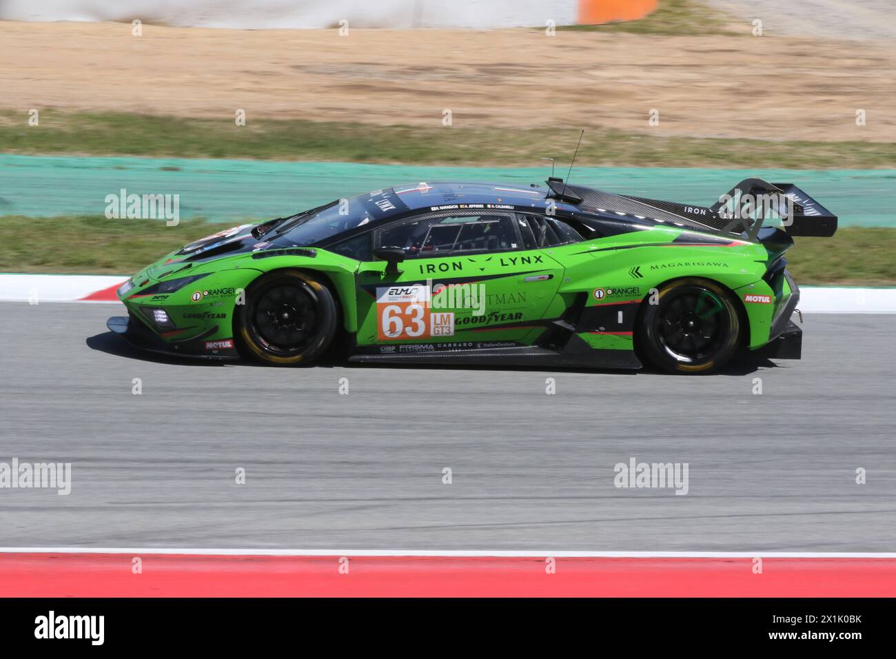 Iron Lynx Lamborghini Huracan in action ELMS Barceloa ELMS 2024 Stock ...