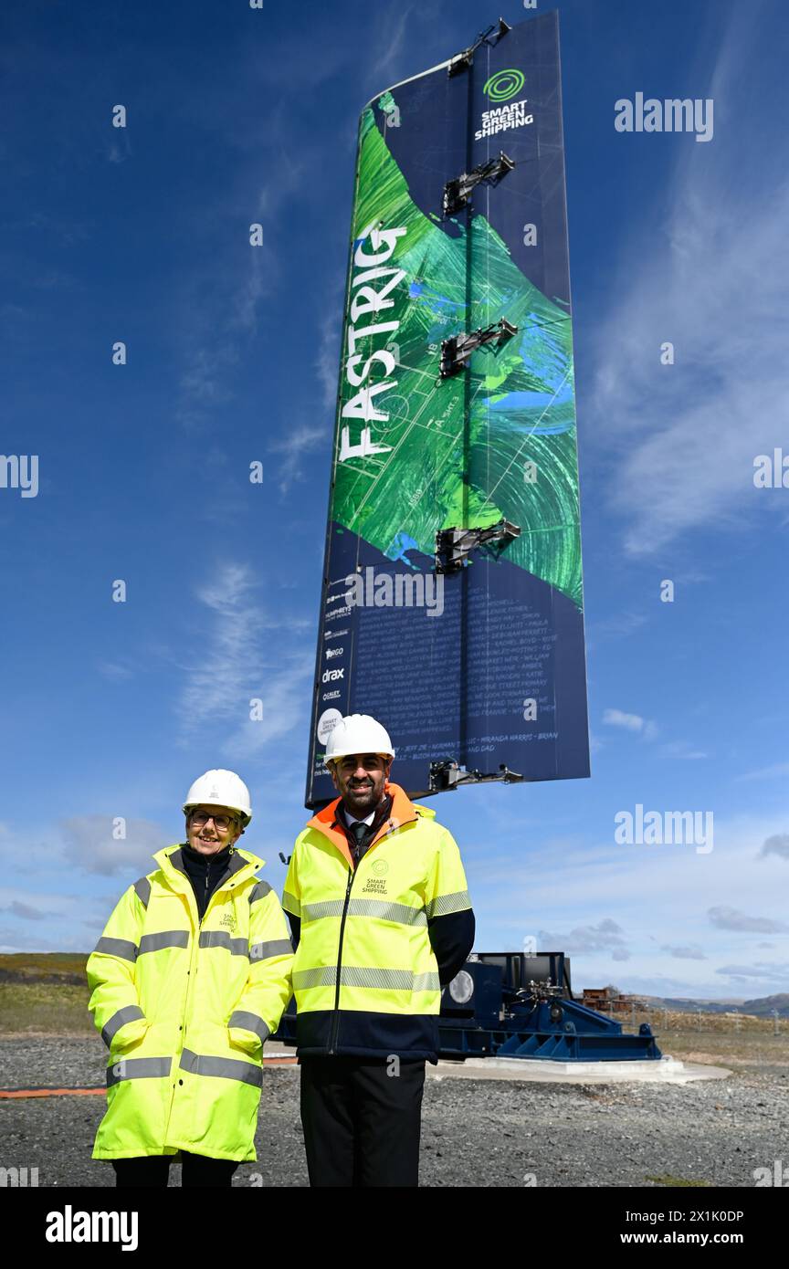 First Minister Humza Yousaf with Smart Green Shipping CEO Diane Gilpin ...