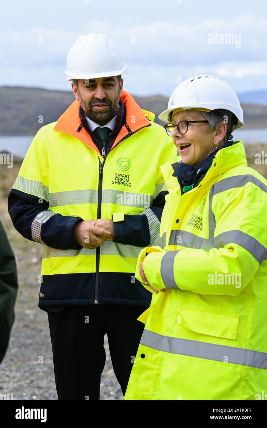 First Minister Humza Yousaf with Smart Green Shipping CEO Diane Gilpin ...
