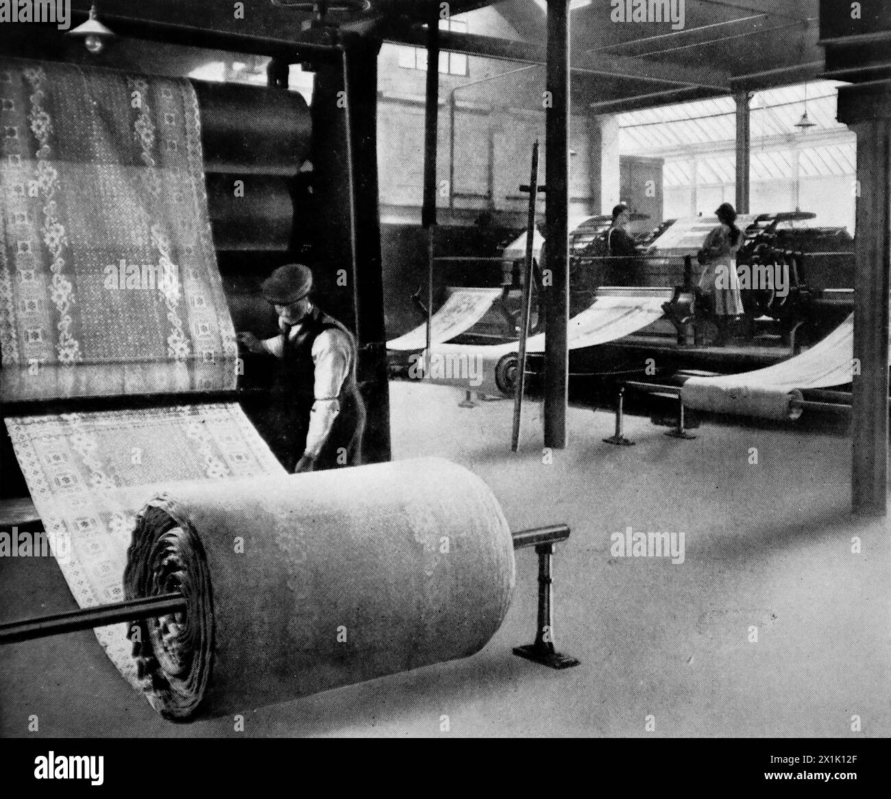 Curtain dressing, calendering the finished article. This was published ...