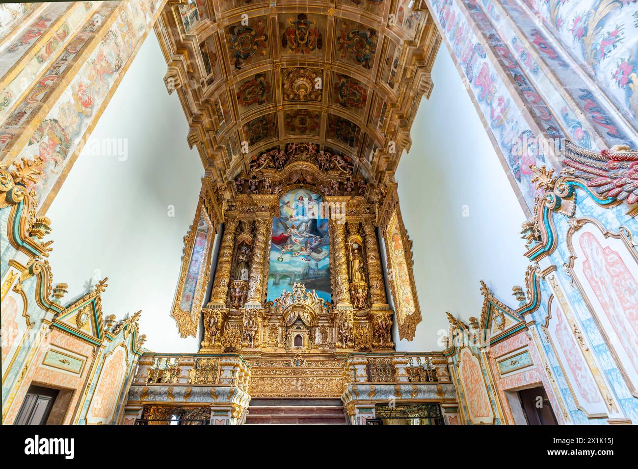 Interior of Igreja de São Gonçalo is a church in Amarante, northern ...