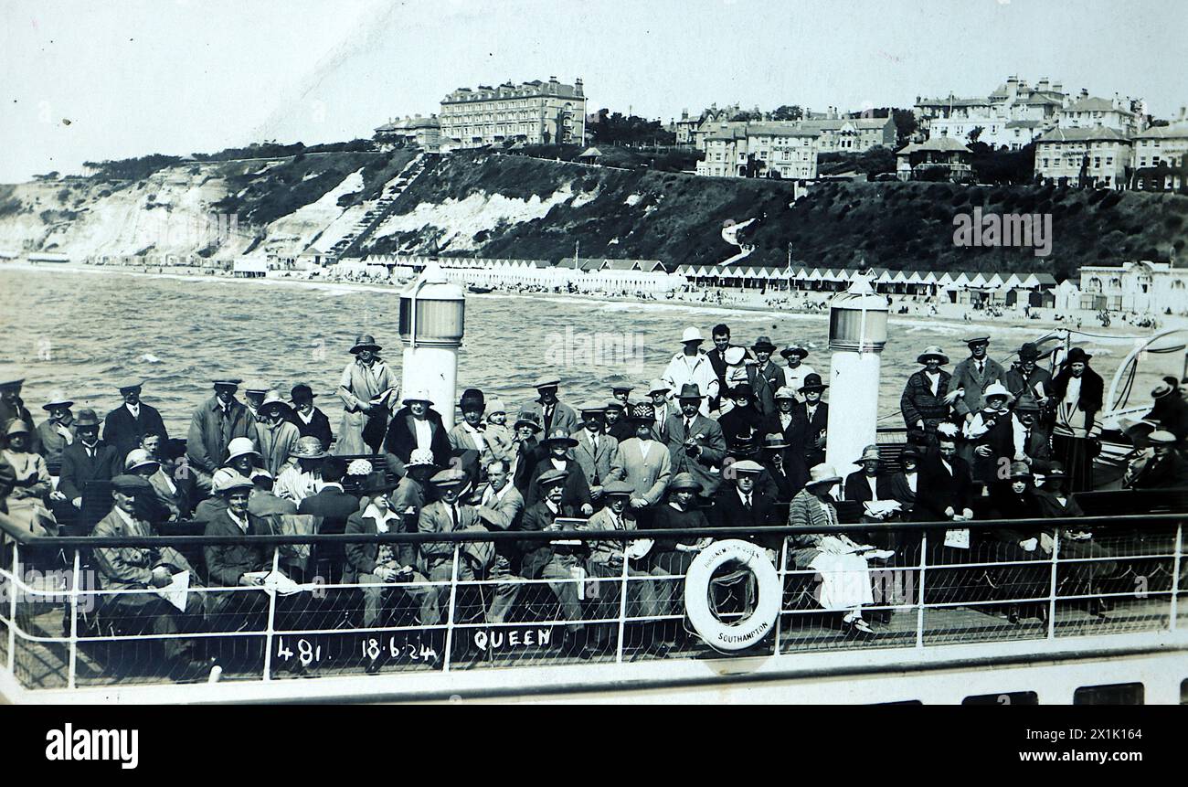 From a photograph of a passenger carrying boat, named Bournemouth Queen ...