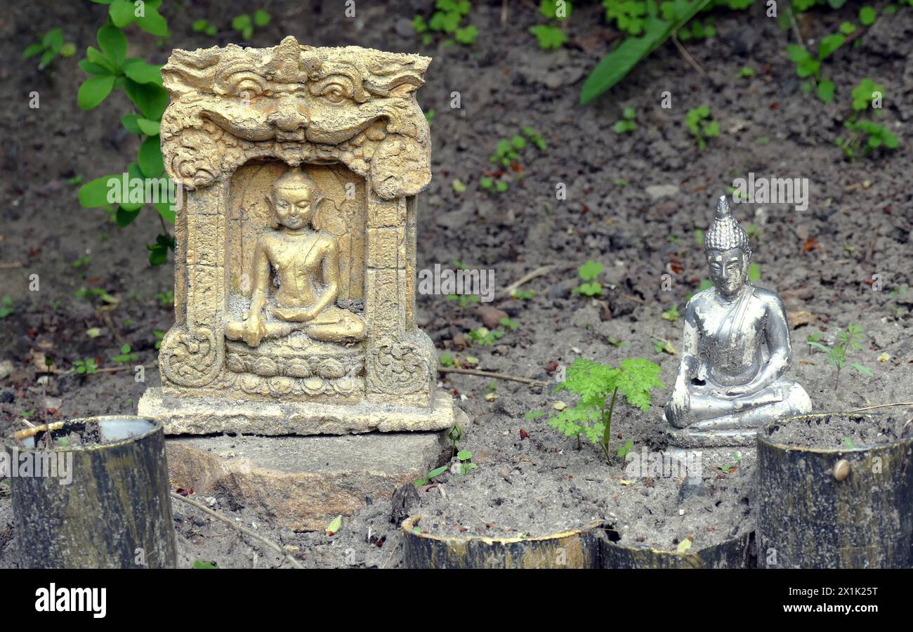 Non Exclusive: CHERKASY, UKRAINE - APRIL 13, 2023 - Buddha sculptures ...