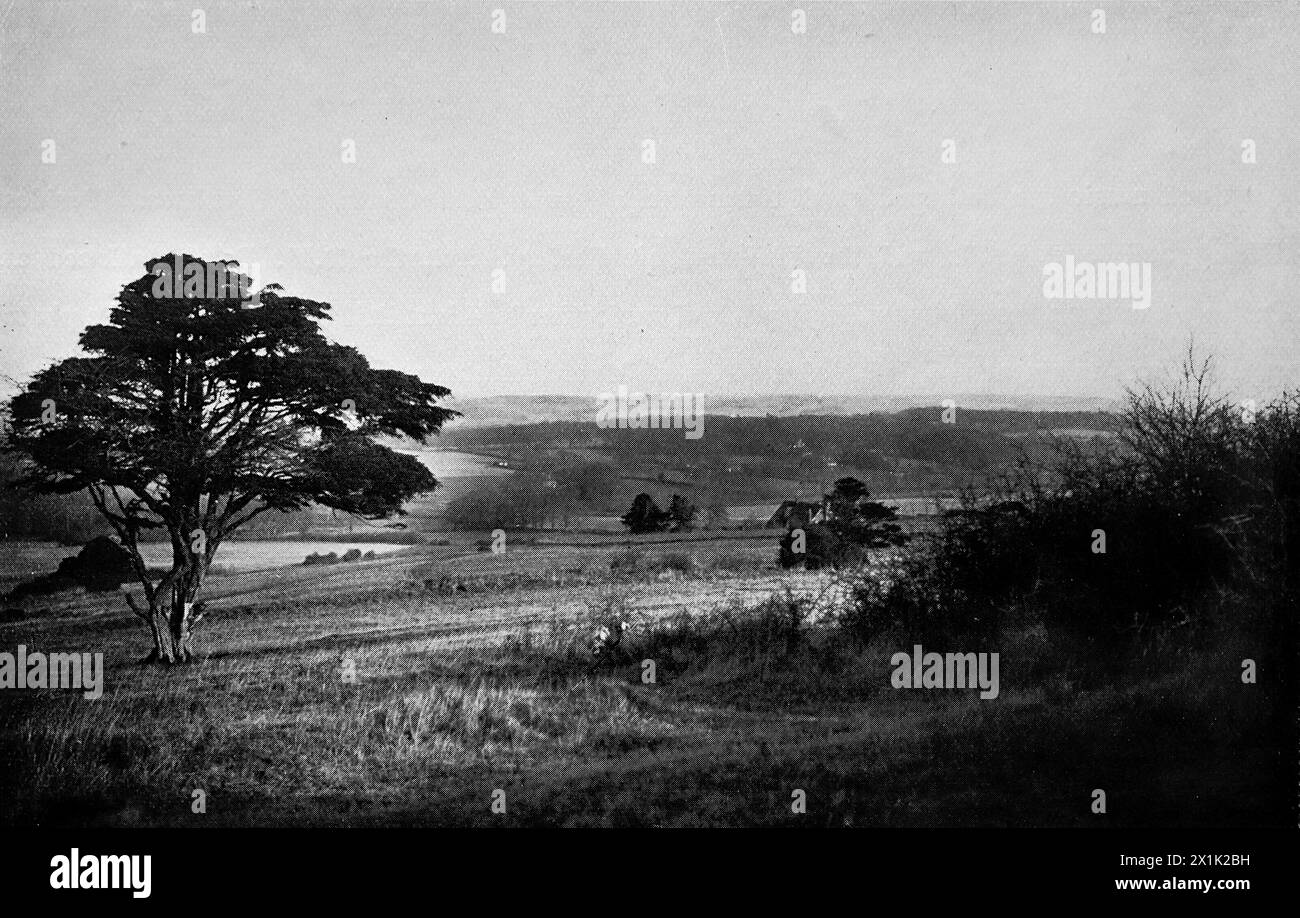 A view from the top of Portsdown Hill in Portsmouth, looking northward ...