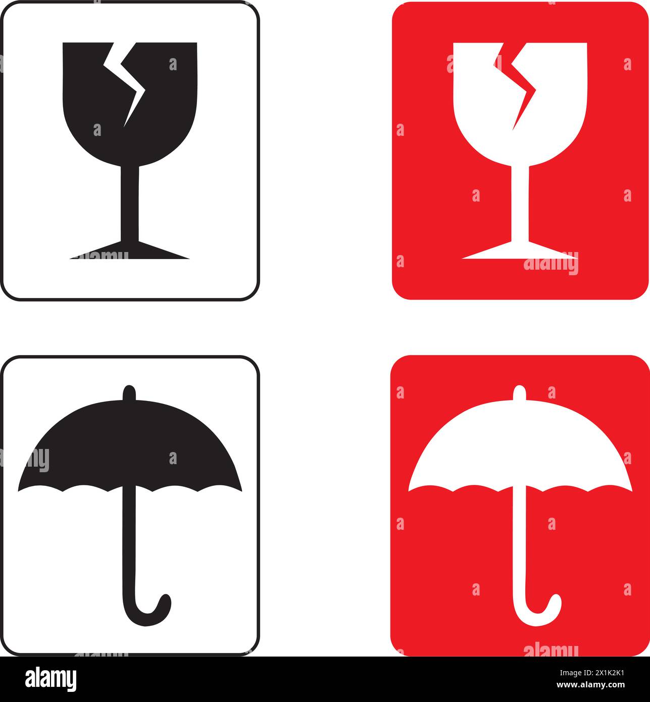 Glass and keep wet packaging banners on a white background Stock Vector ...