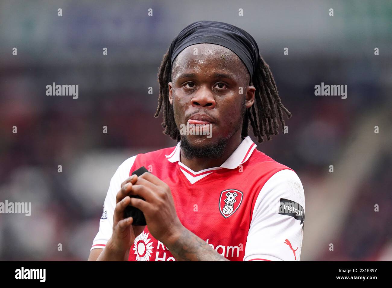 Rotherham, UK. 16th Mar, 2024. Rotherham United Peter Kioso during the ...
