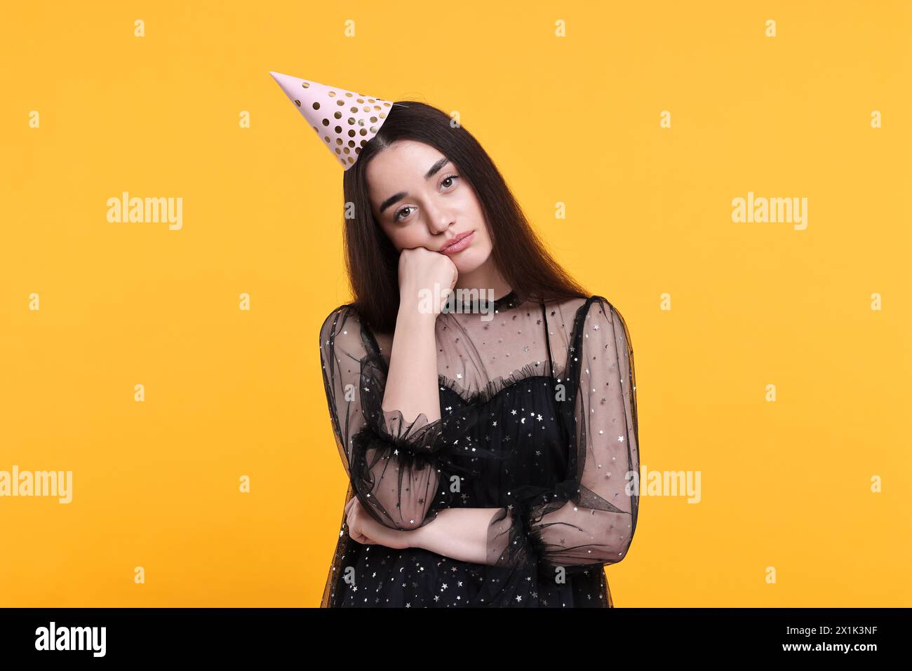 Sad woman celebrating birthday hi-res stock photography and images - Alamy