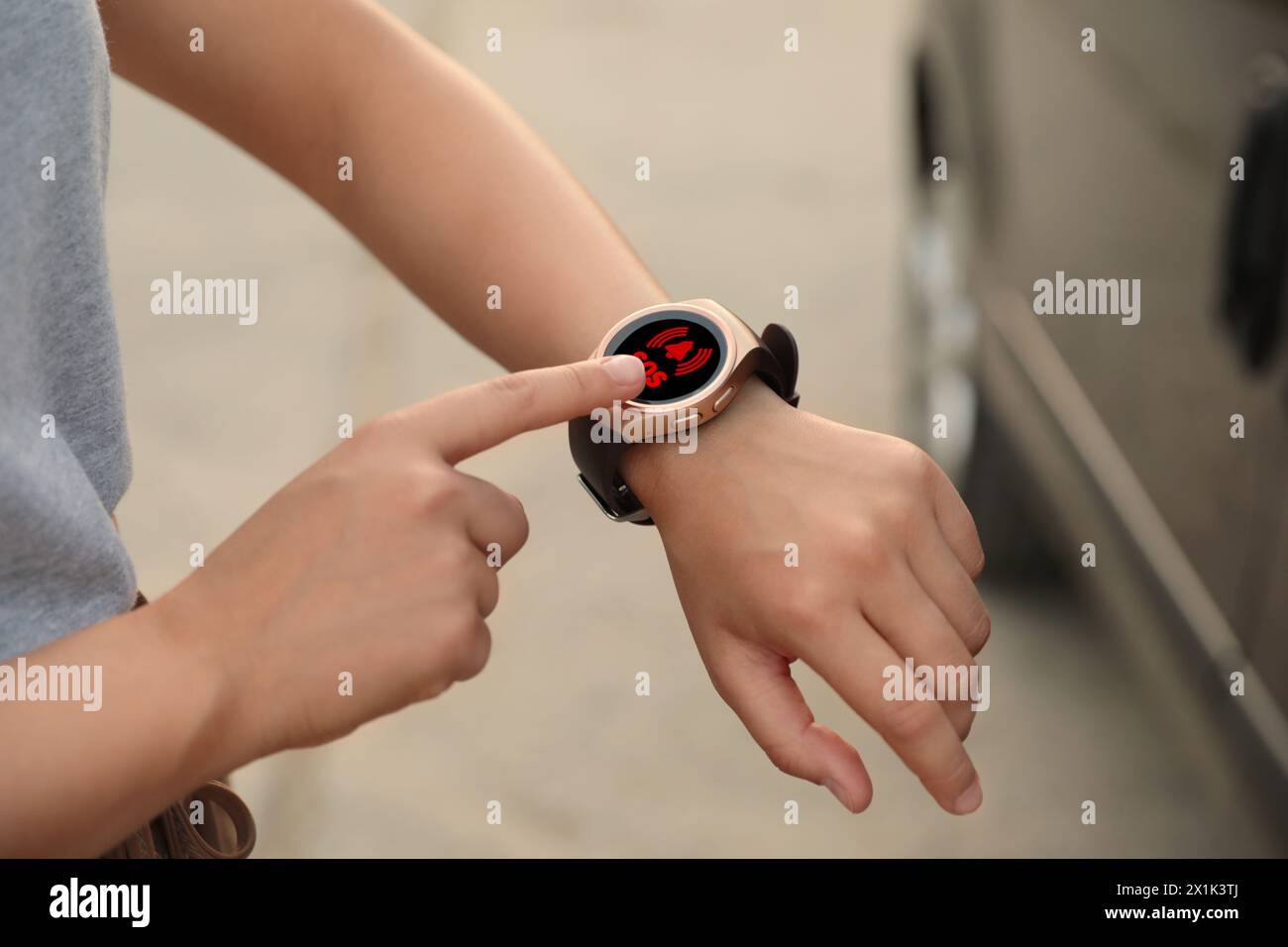 Hands woman wearing smartwatch on hi-res stock photography and images ...