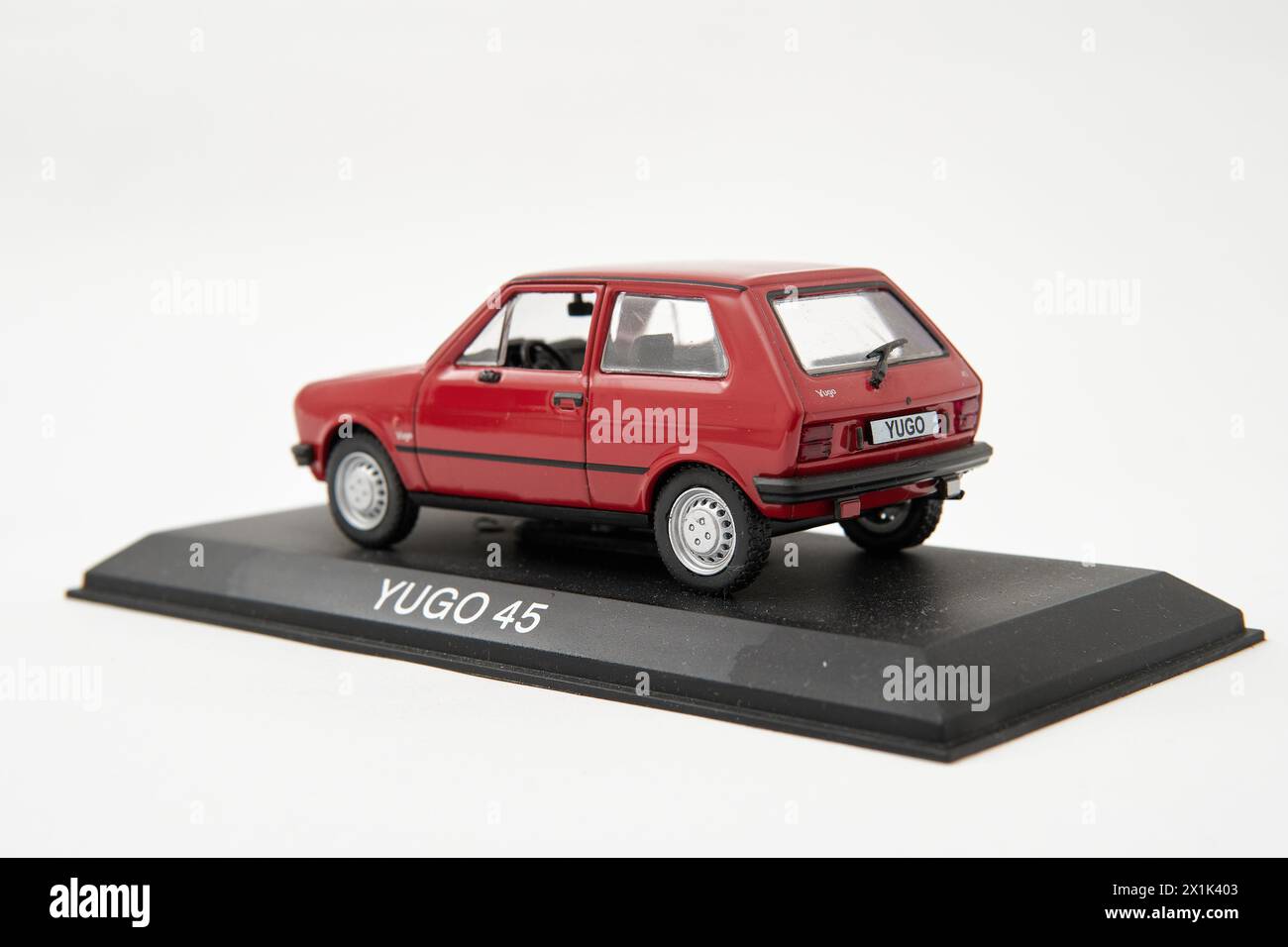 Belgrade, Serbia 04/03/2024 : Yugo 45 car toy on white background Stock ...