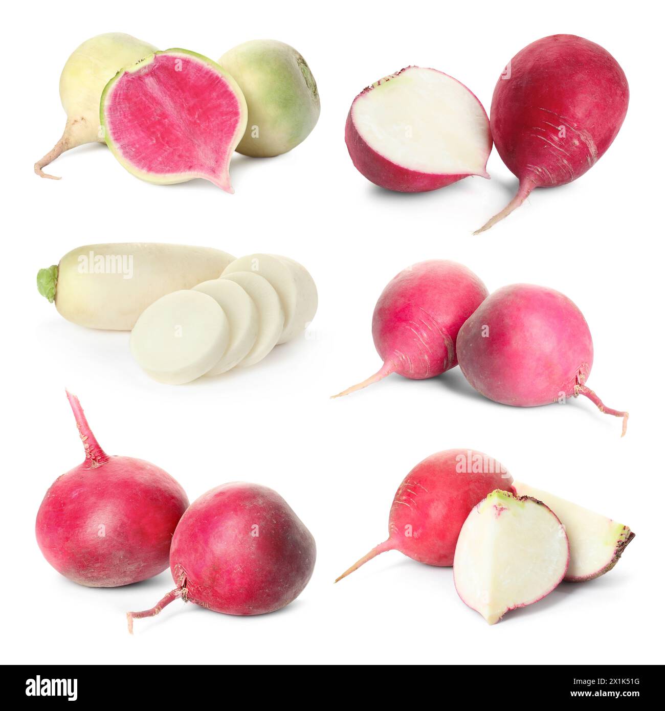 Different ripe turnips isolated on white, set Stock Photo - Alamy