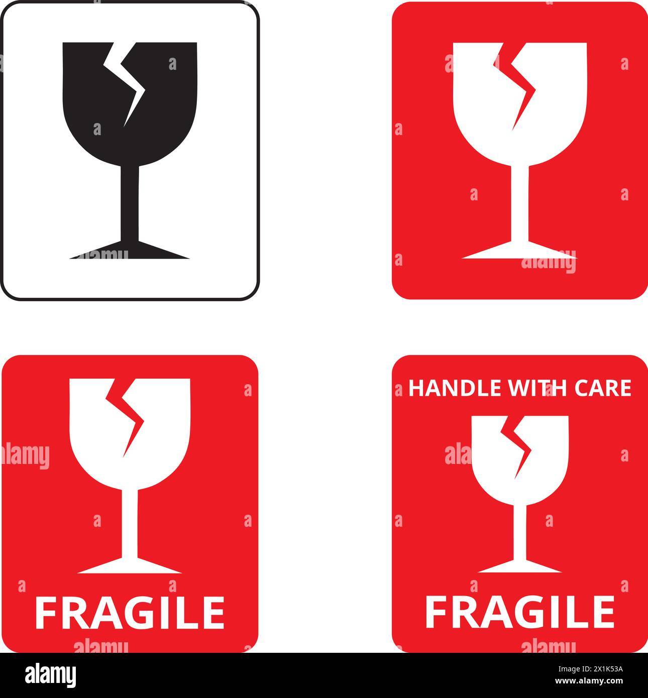 Fragile glass vector vectors hi-res stock photography and images - Alamy