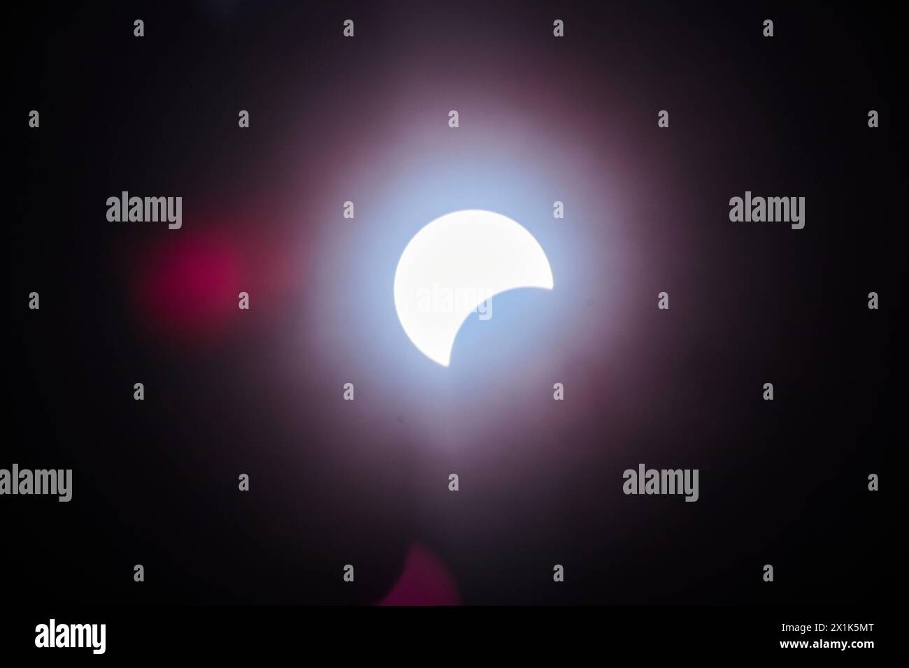 Partial Solar Eclipse Phenomenon in Spiceland, Indiana - Celestial View Stock Photo - Alamy