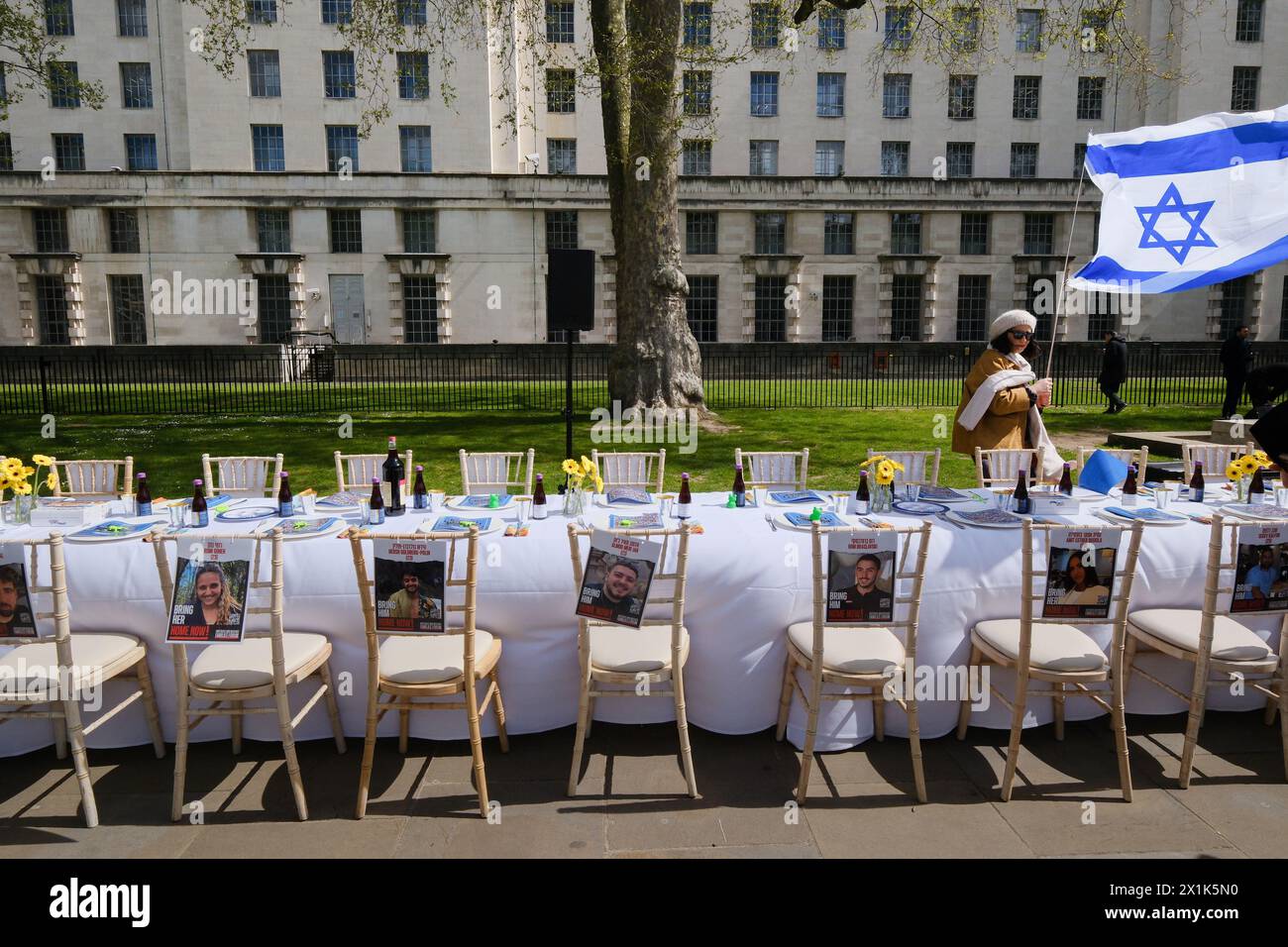 Downing Street, London, UK. 17th Apr 2024. The Empty Seder Table ...
