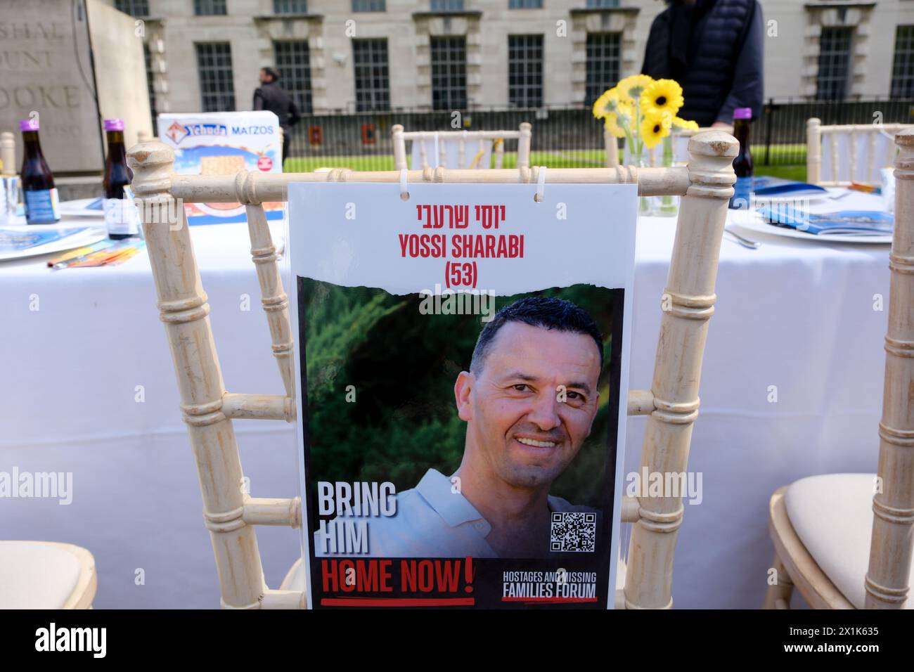 Downing Street, London, UK. 17th Apr 2024. The Empty Seder Table ...
