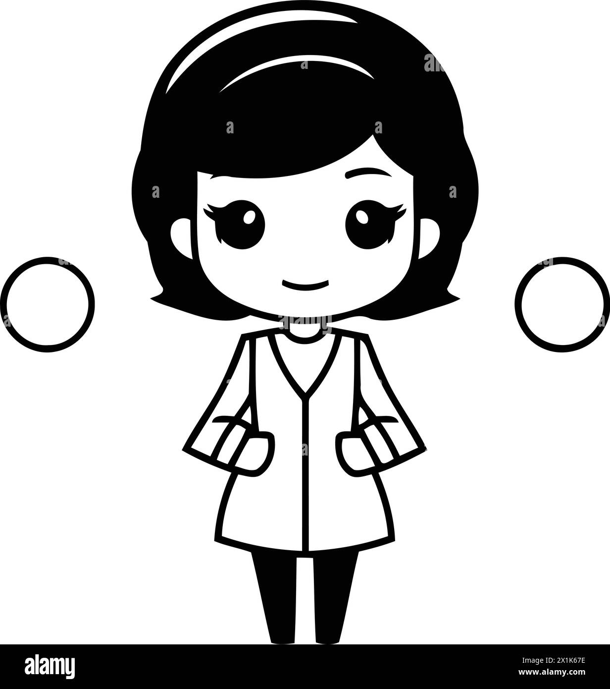 Female research cartoon Cut Out Stock Images & Pictures - Alamy