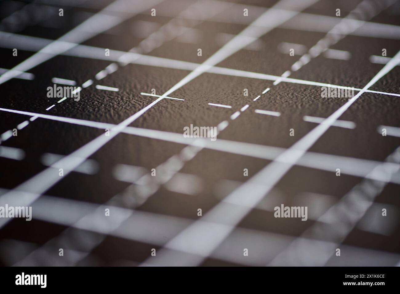 Crisp Road Markings on Asphalt, Macro Ground Perspective Stock Photo ...